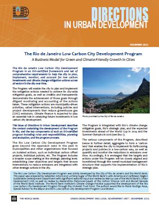 The Rio de Janeiro low carbon city development program: a business ...